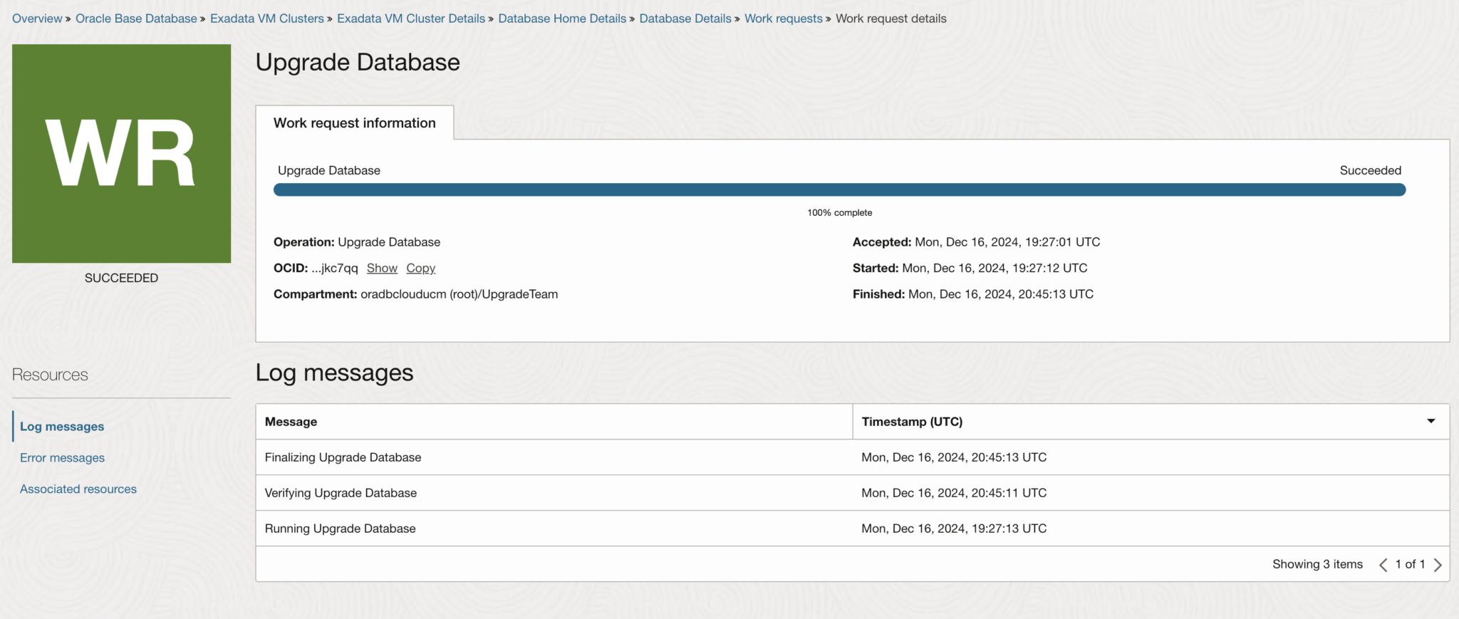 Upgrade from 19c to 23ai using AutoUpgrade – Exadata Database Service on Dedicated ...